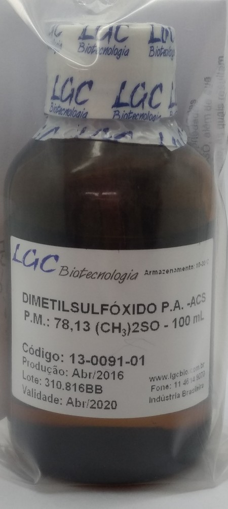 DMSO Dimetilsulfóxido 100 mL - Labtrade do Brasil