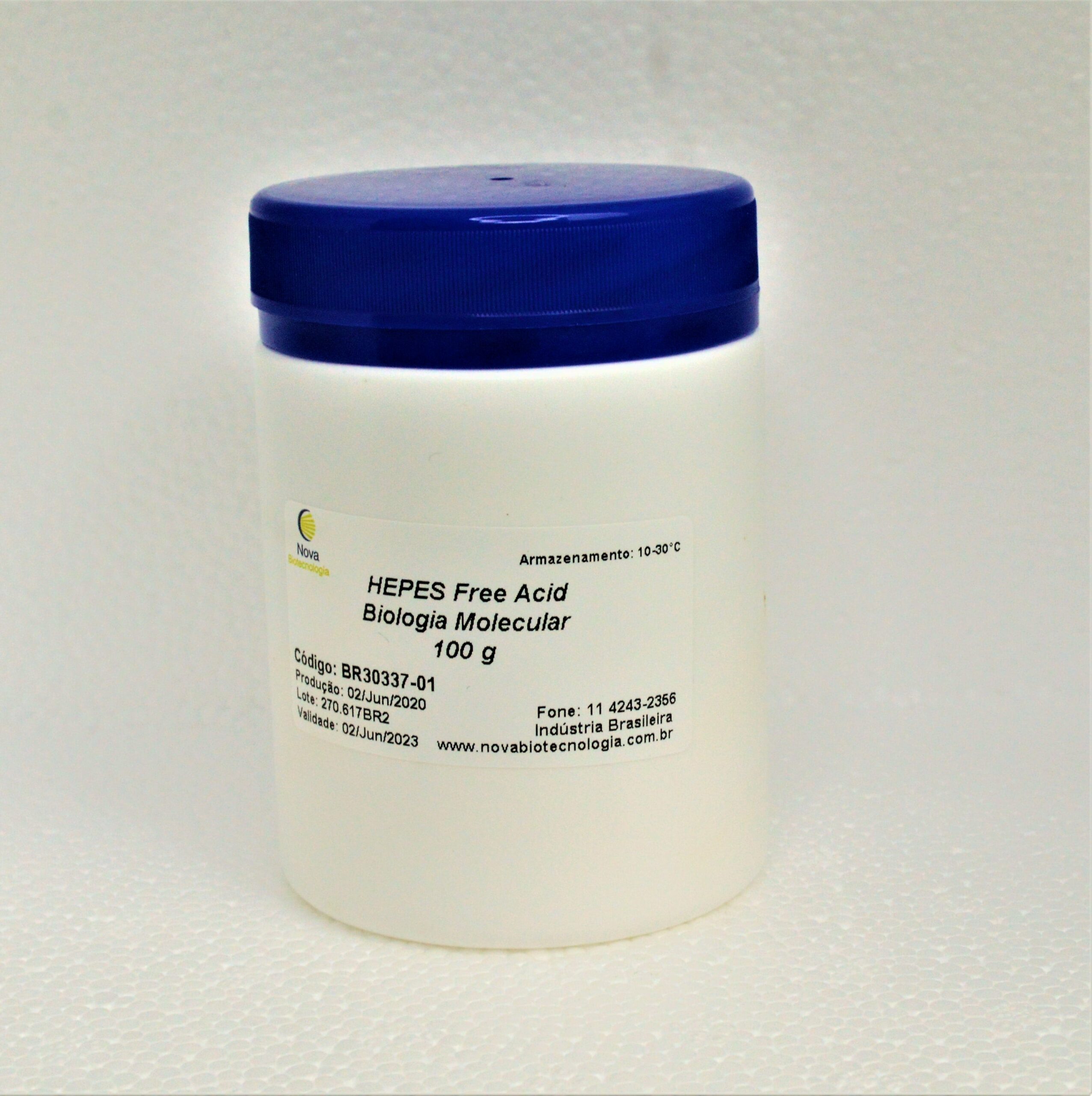 HEPES - Ácido 4-(2-HidroxiEtil)-1-Piperazin EtanolSulfônico) - 100g em ...